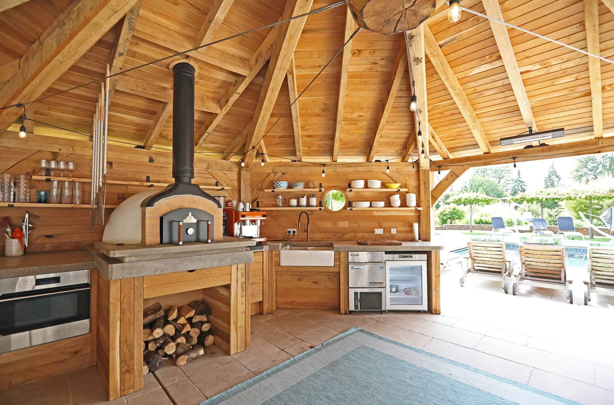 Case Study - A Stunning Octagonal Oak Kitchen by the Pool